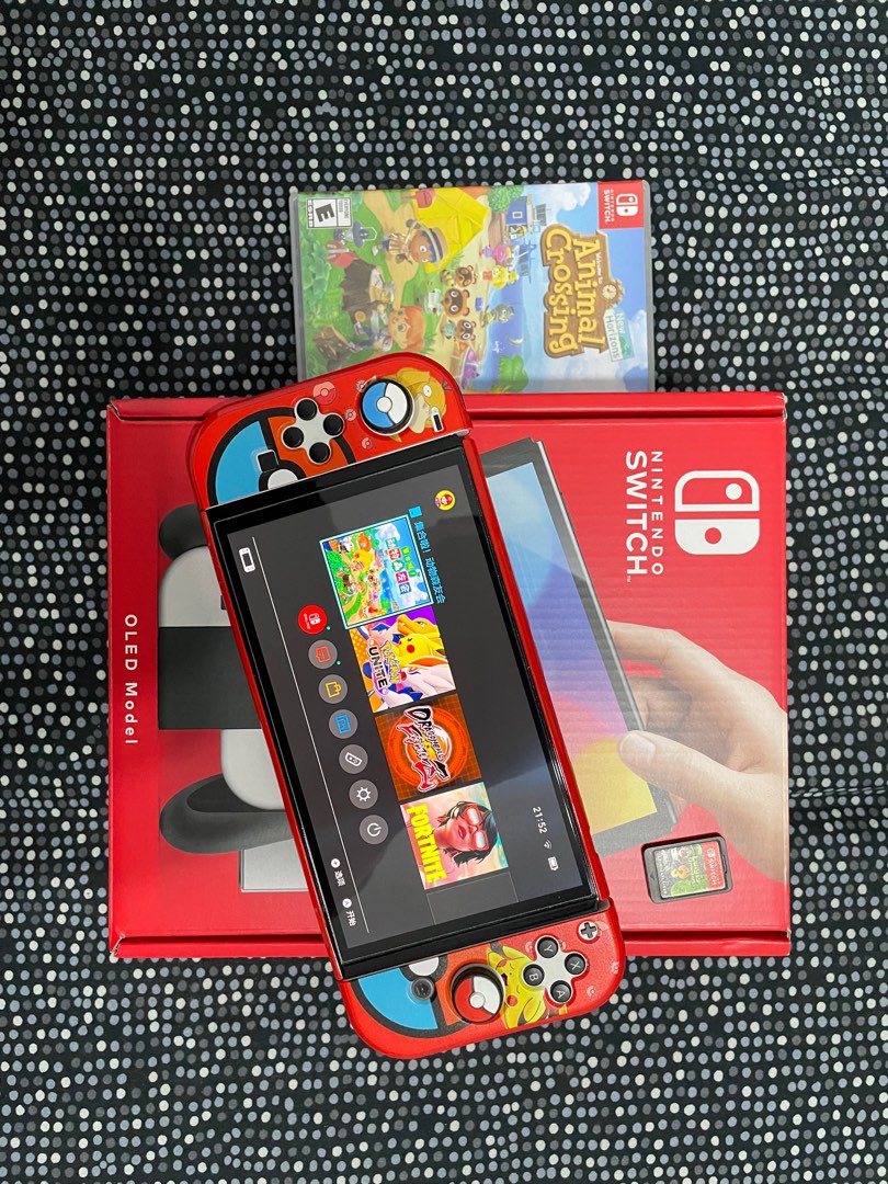 Nintendo Switch OLED + 2 Games, Video Gaming, Video Game Consoles ...