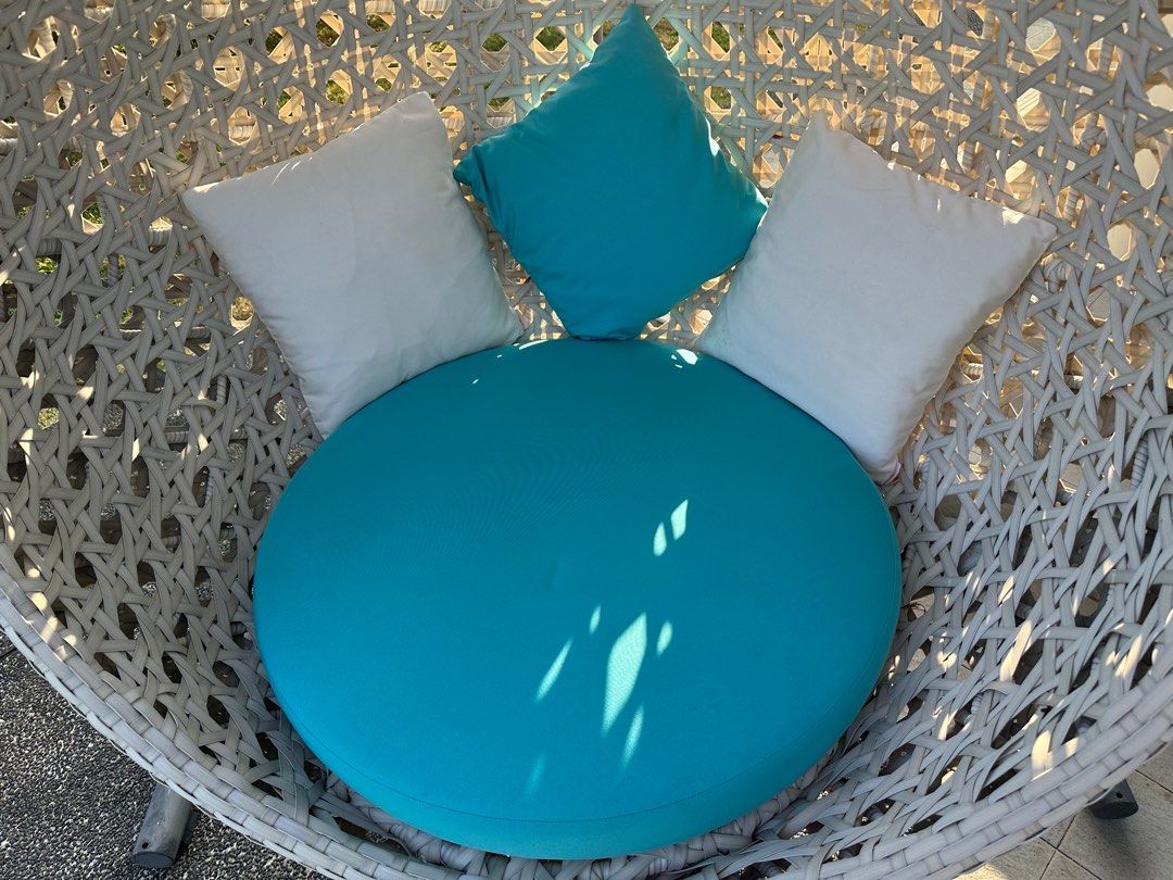 Ohmm Garden Half Moon Swing Chair, Furniture & Home Living, Outdoor ...