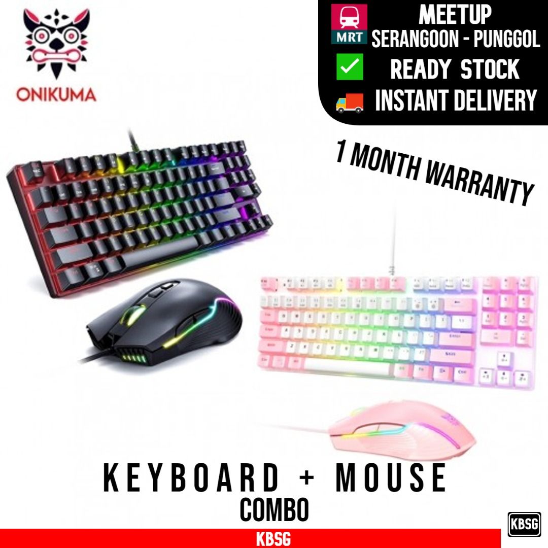 OKINUMA G26 Gaming Keyboard and Mouse Combo RGB Mechanical Keyboard ...