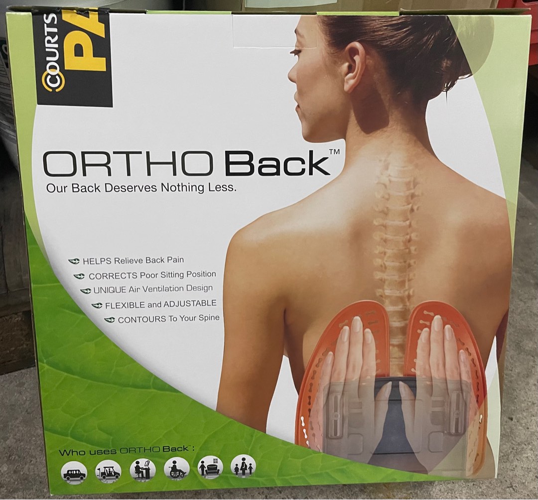 Ortho Back Back support, Health & Nutrition, Braces, Support ...