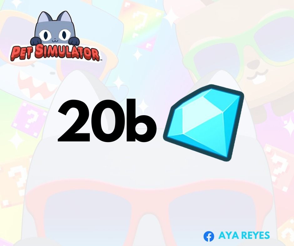 Pet simulator x gems | 20b, Video Gaming, Gaming Accessories, In-Game Products on Carousell