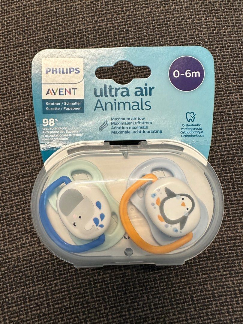 Philips Avent Ultra Air Animals Pacifier Twin Pack, Babies & Kids ...