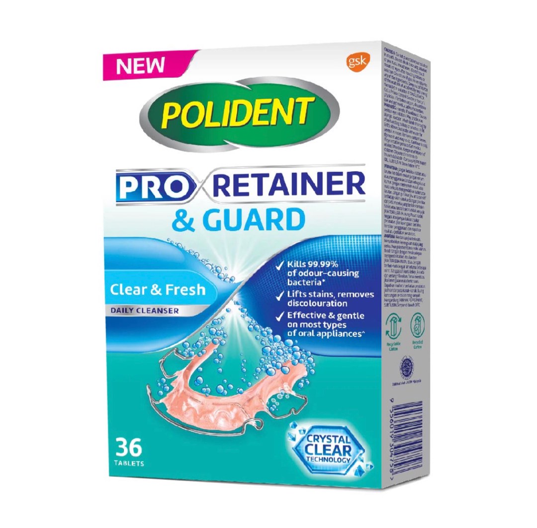 Polident pro retainer & guard cleanser, Beauty & Personal Care, Oral ...