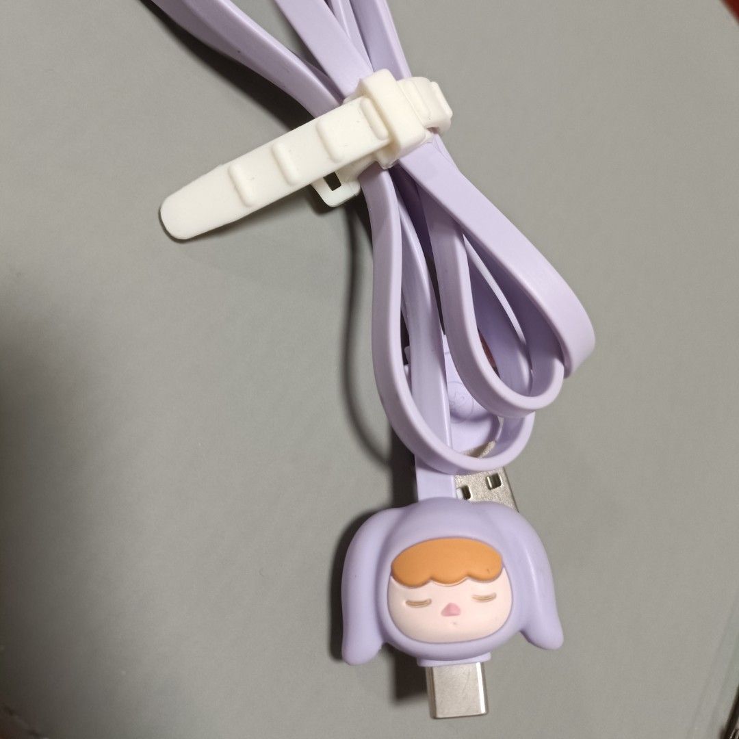 Popmart Pucky sleeping baby cable type c lightning android oppo Huawei ...