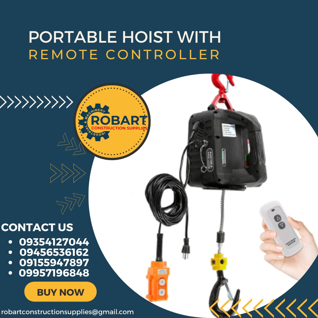 PORTABLE HOIST W/ WIRELESS REMOTE CONTROLLER, Commercial & Industrial ...