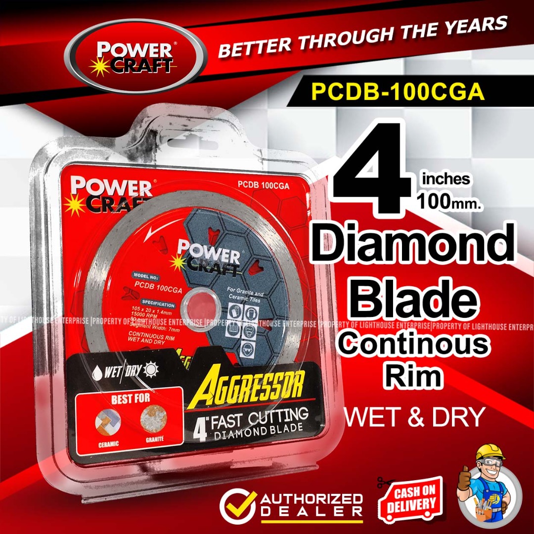 POWERCRAFT 4" Aggressor Diamond Blade (PCDB-100CGA) (PCPB-100TST) on Carousell