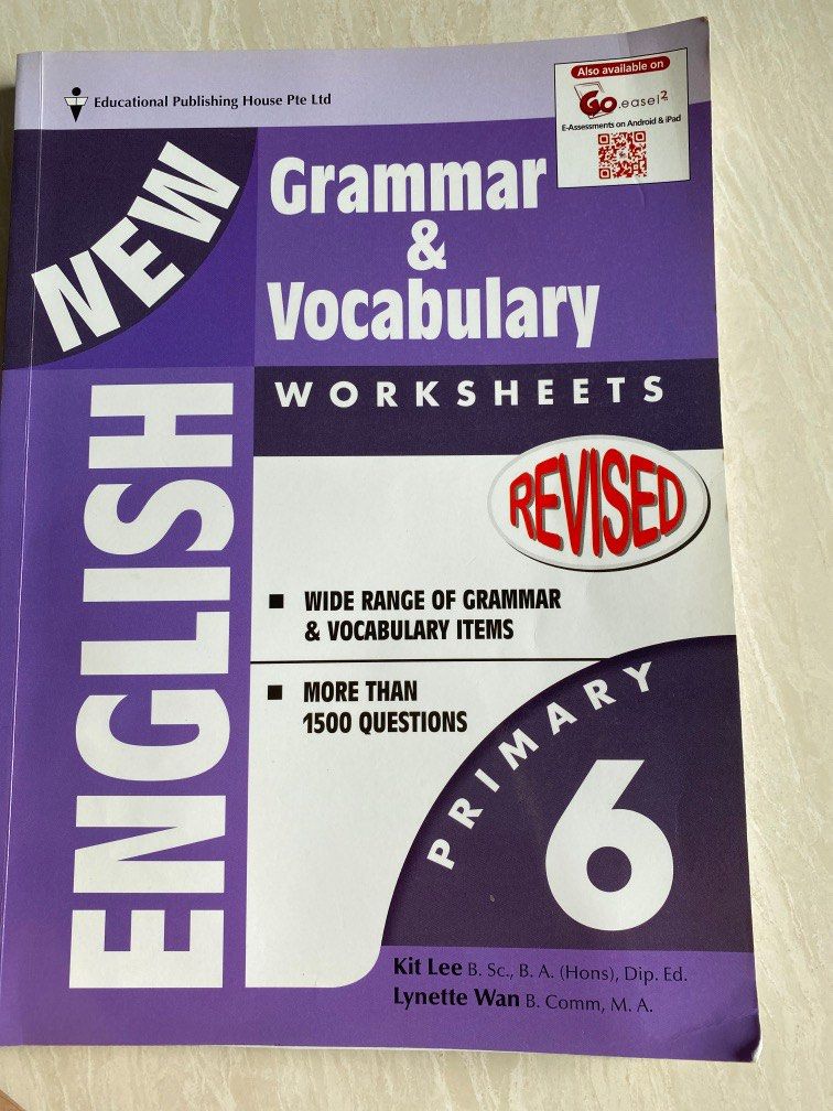 Primary 6 Grammar & Vocabulary word sheet, Hobbies & Toys, Books ...