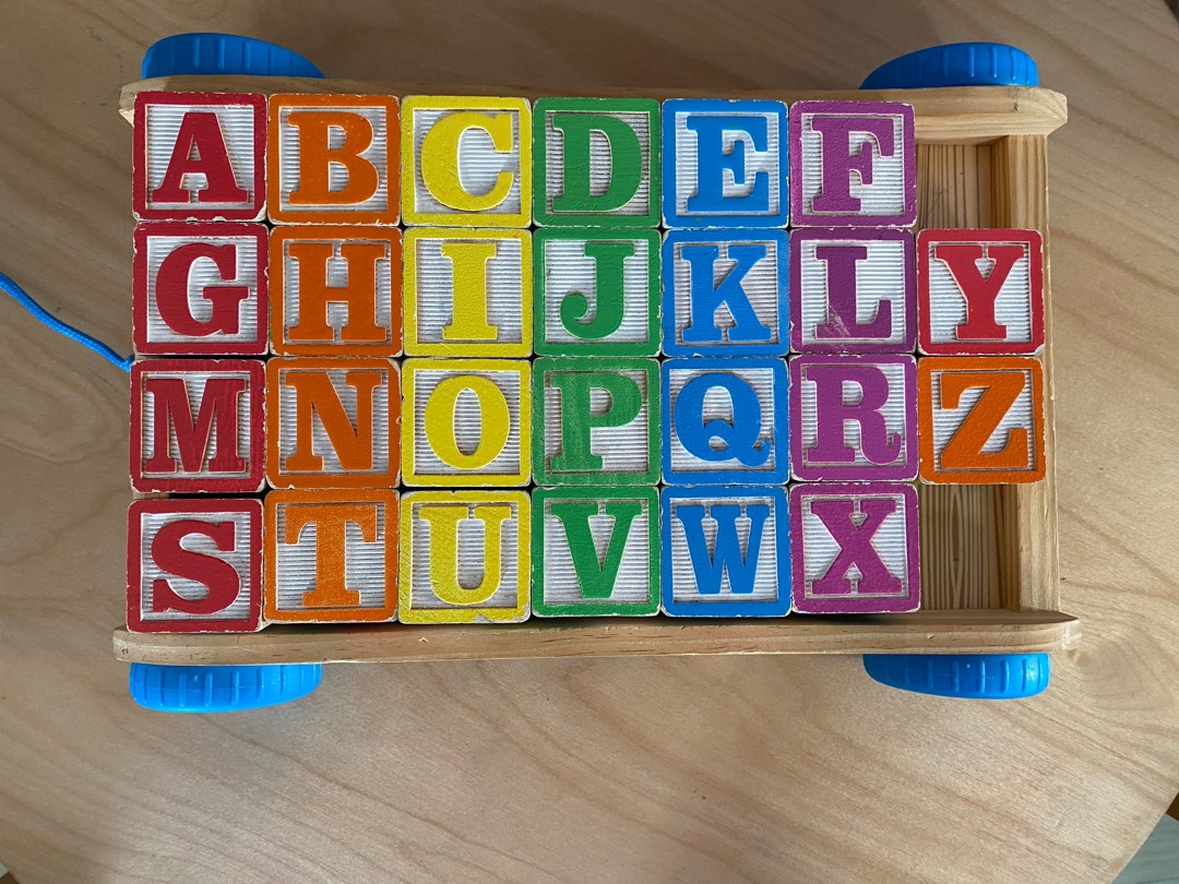 Pull-along Alphabet Blocks on Carousell