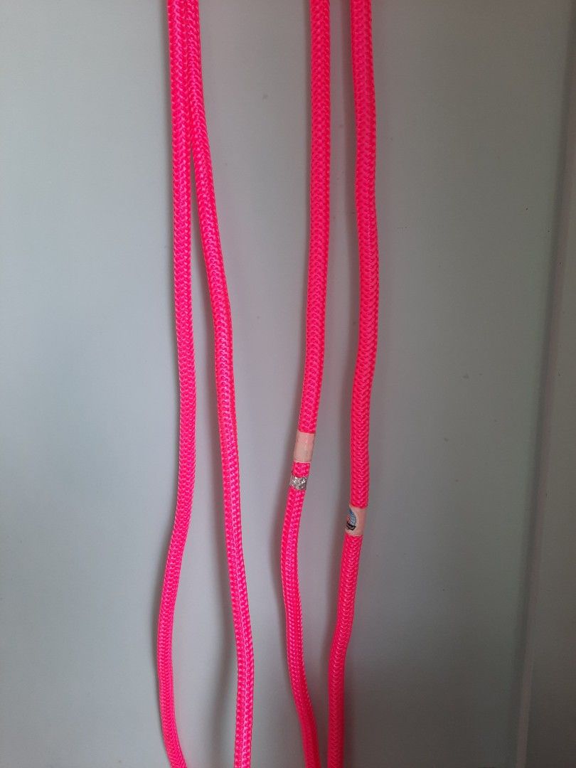 Rhythmic Gymnastics Rope 3m (Nylon Pink) FIG Approved, Sports Equipment ...