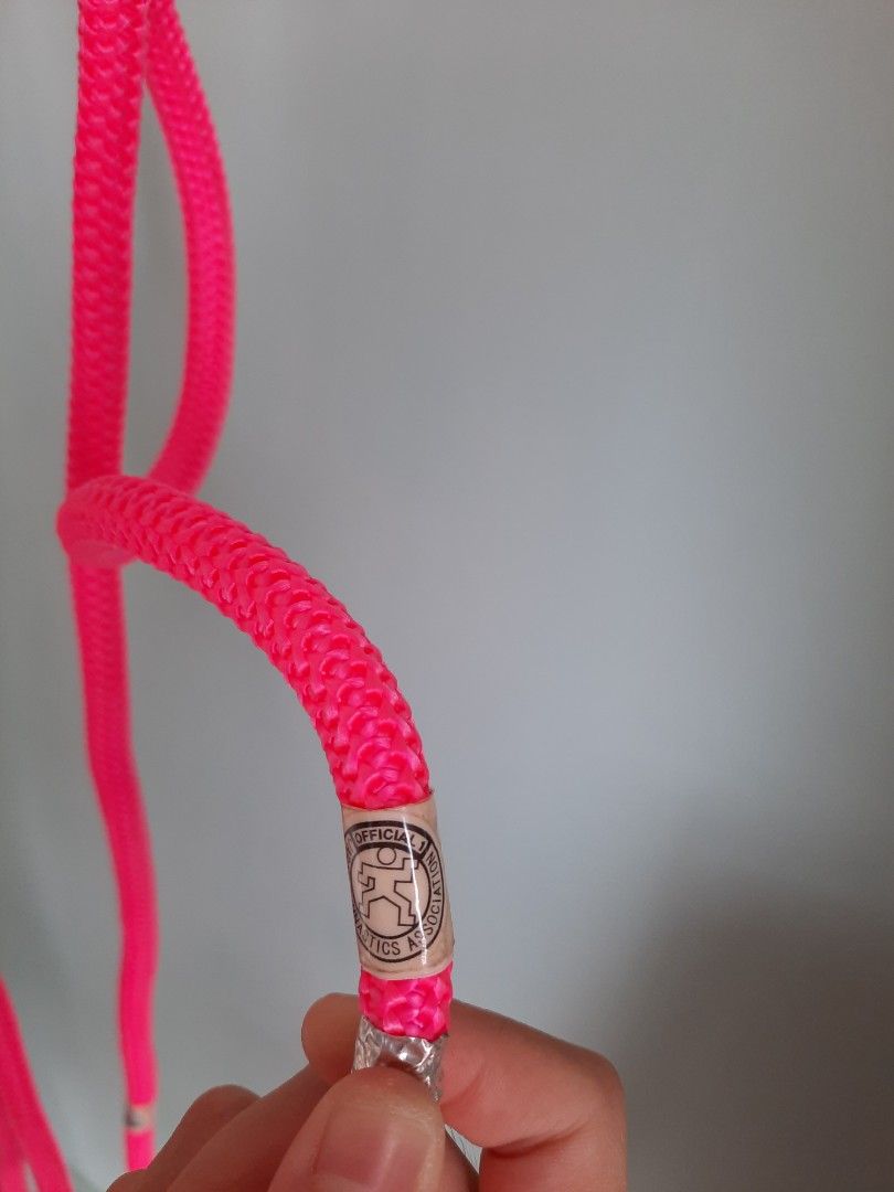 Rhythmic Gymnastics Rope 3m (Nylon Pink) FIG Approved, Sports Equipment ...