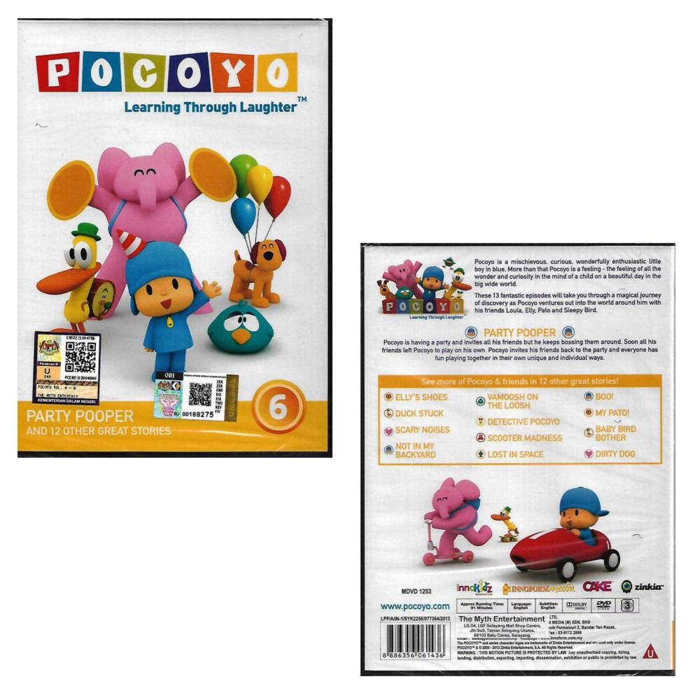 (RM12.90 for 1 DVD) Pocoyo Let's Go Series + Learning Through Laughter Series DVD Children ...