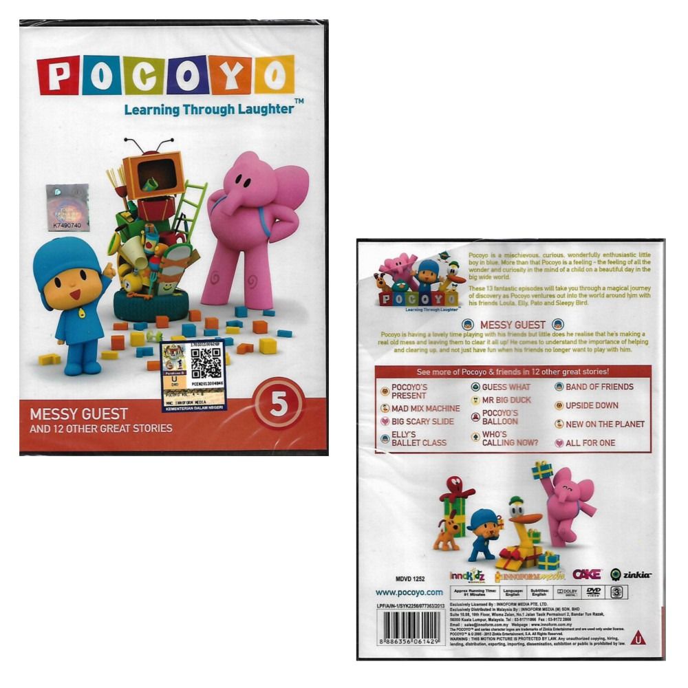 (RM12.90 for 1 DVD) Pocoyo Let's Go Series + Learning Through Laughter Series DVD Children ...