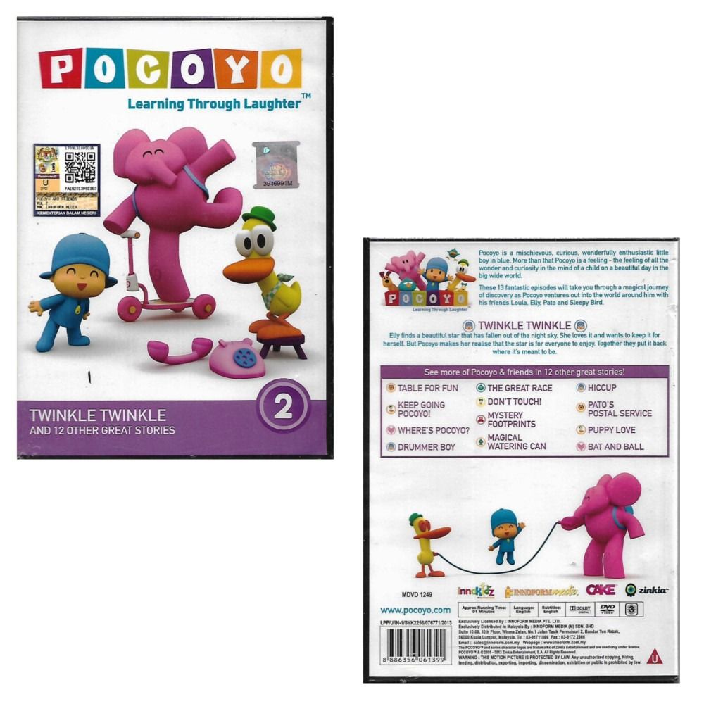 (RM12.90 for 1 DVD) Pocoyo Let's Go Series + Learning Through Laughter Series DVD Children ...