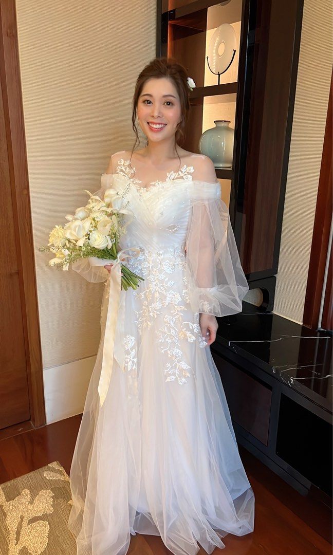 ROM / Bridal Gown, Women's Fashion, Dresses & Sets, Evening dresses ...