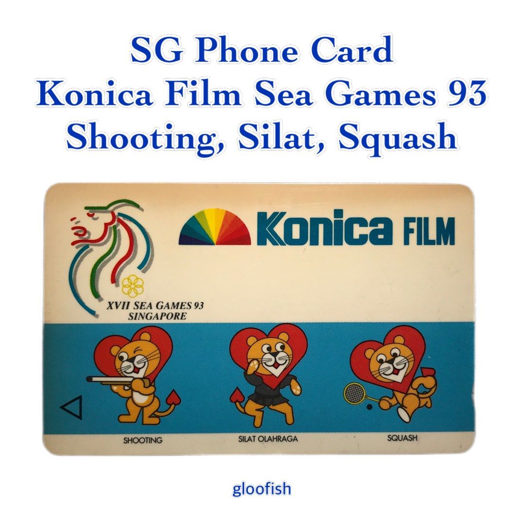SG Phone Card - Konica Film Sea Games 93 Shooting, Silat, Squash ...