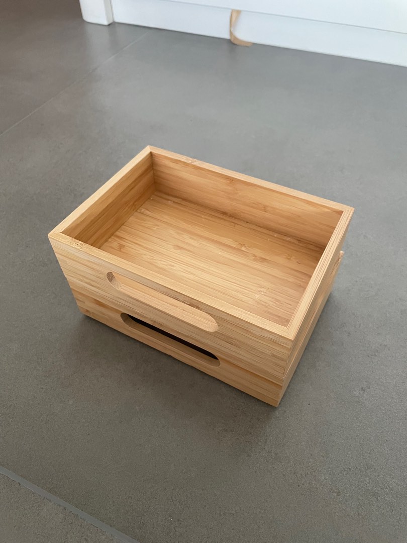 Small Stackable Wooden Boxes (Set of 2), Furniture & Home Living, Home ...