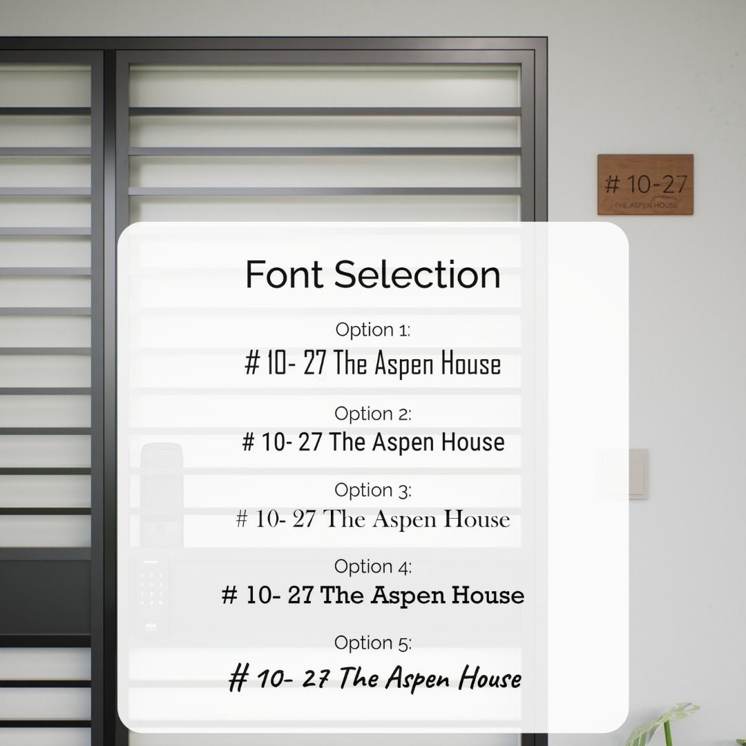 Solid Wood Outdoor Signage/ Unit Number Signage with Laser Engraving ...