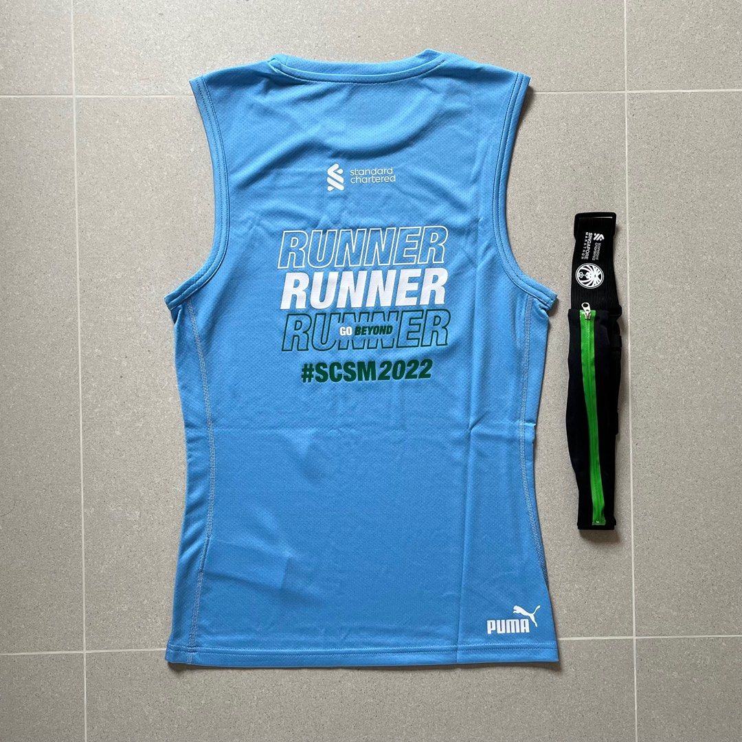 Standard Chartered Marathon 2022 Puma singlet top, Men's Fashion ...