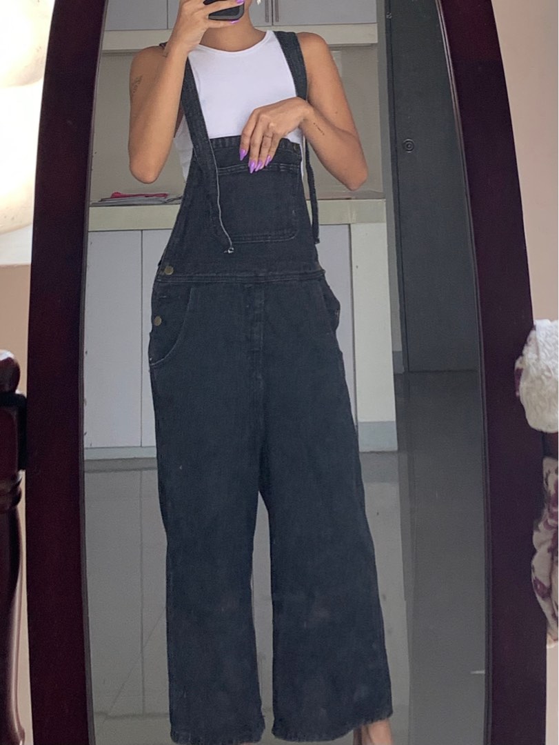 streetwear jumper pants overall brandnew baggy denim on Carousell