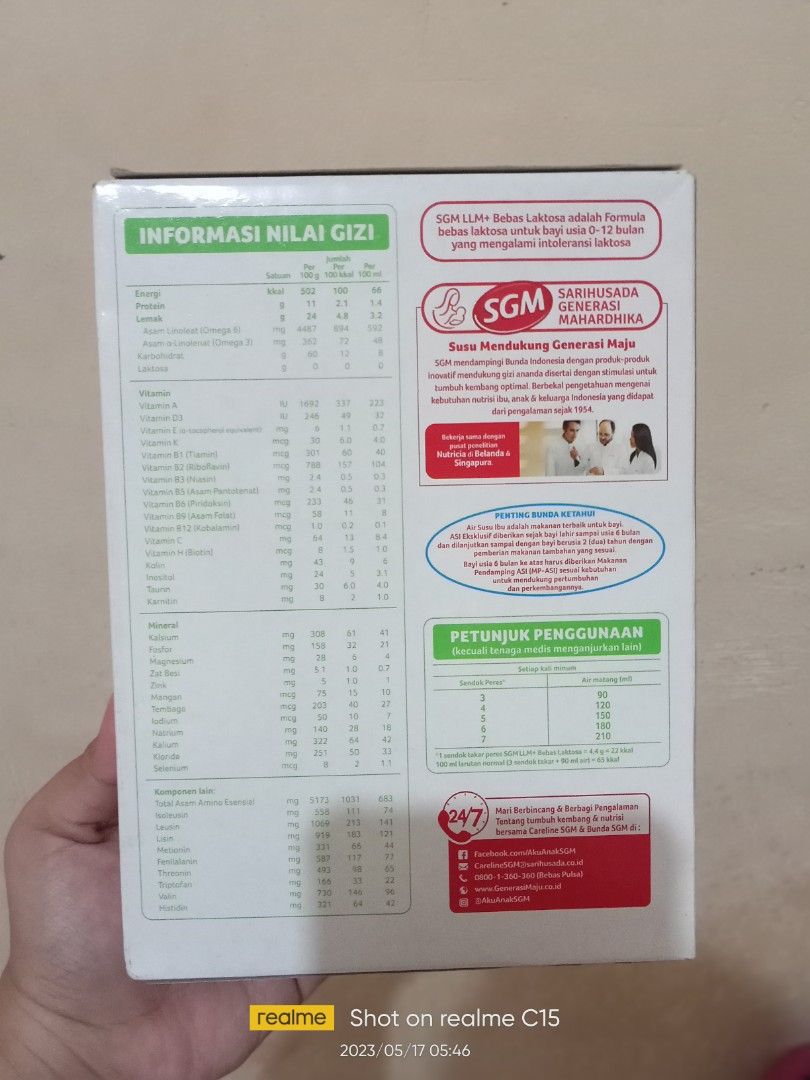 Susu bayi SGM LLM+ 0-12 SUSU SGM LLM+ 200gr, Bayi & Anak, Perawatan ...