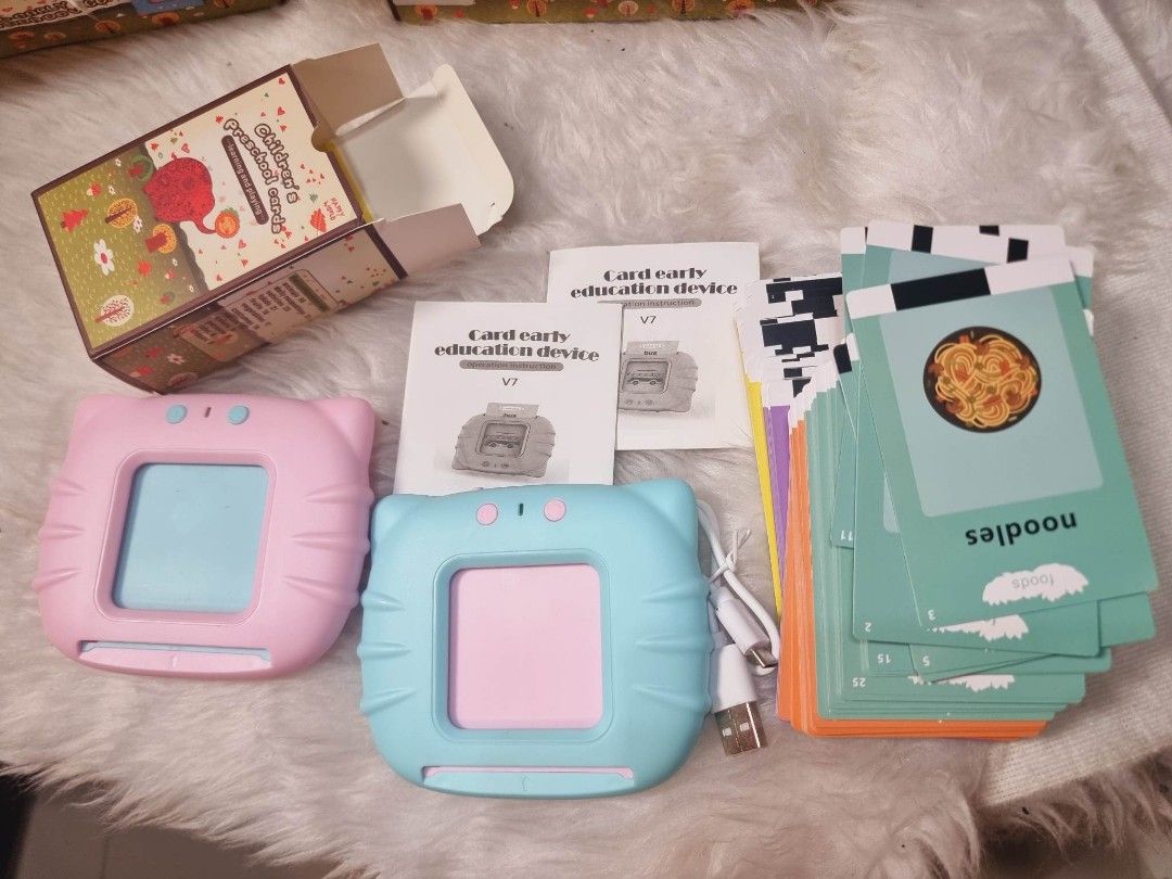 Talking flash card Early Learning Card Reading Machine (Rechargeable) w ...