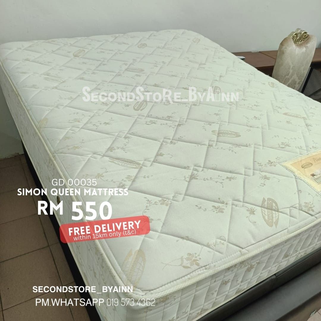 Tilam Queen Terpakai Brand Simmons, Furniture & Home Living, Furniture ...
