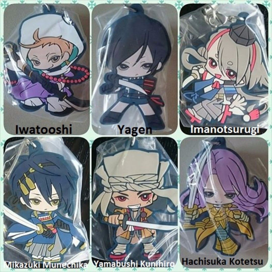 Touken Ranbu Vol 1 Character Rubber Strap - Kotetsu, Imanotsurugi, Yamabushi Kunhiro, Hobbies ...