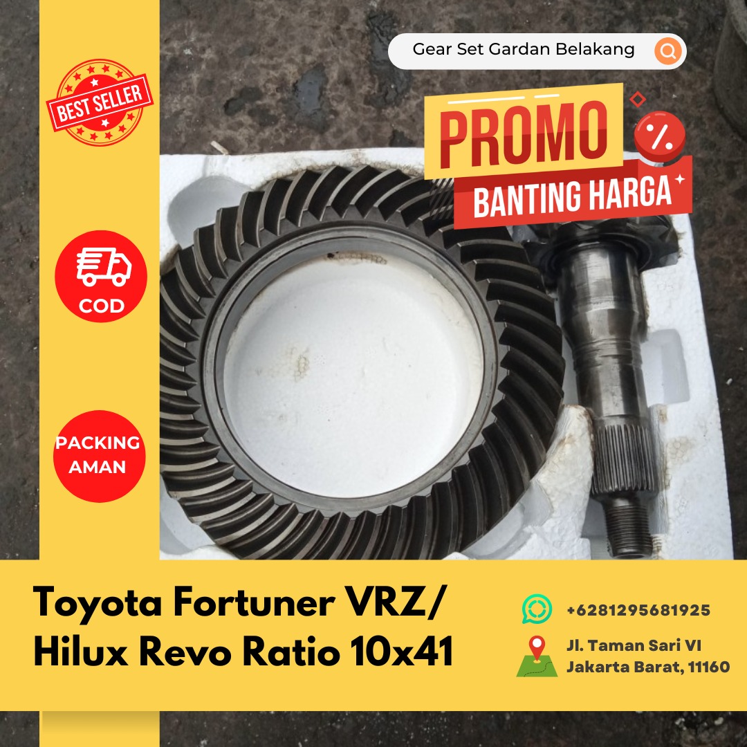 Toyota Fortuner VRZ | Hilux Revo 10x41 Gear Set Gardan Belakang ...