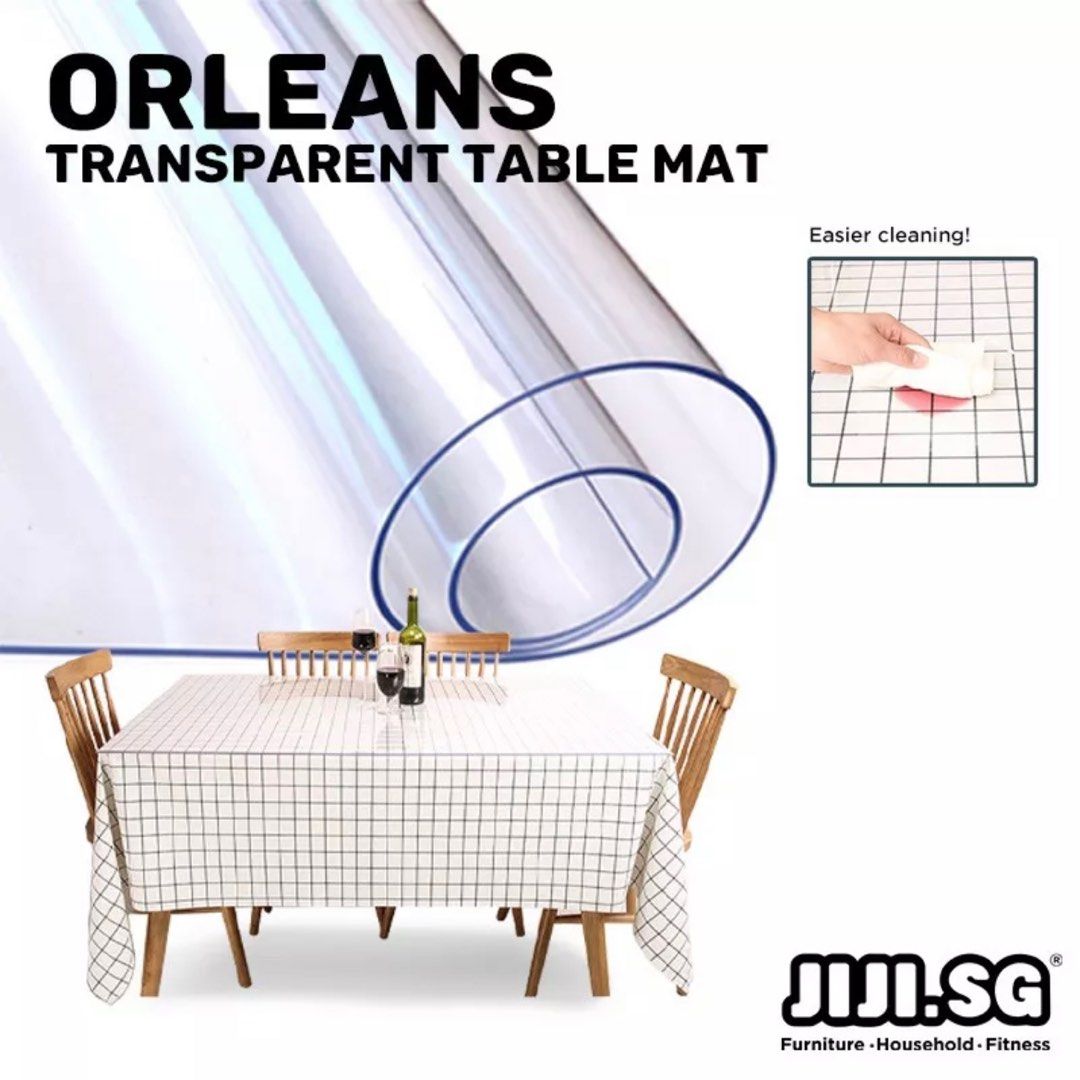 Transparent table mat, Furniture & Home Living, Kitchenware & Tableware ...