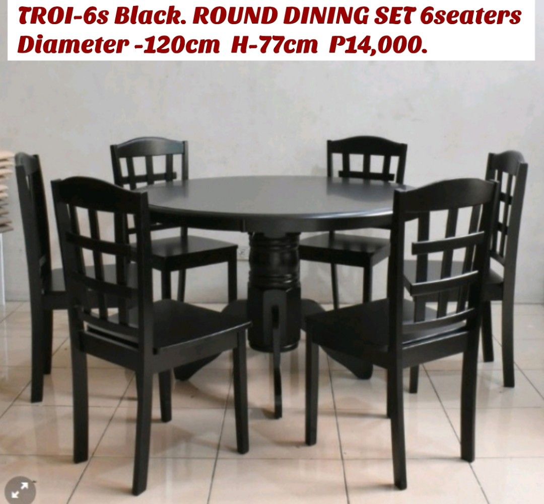 TROI-6s Round Dining Table set 6seater on Carousell