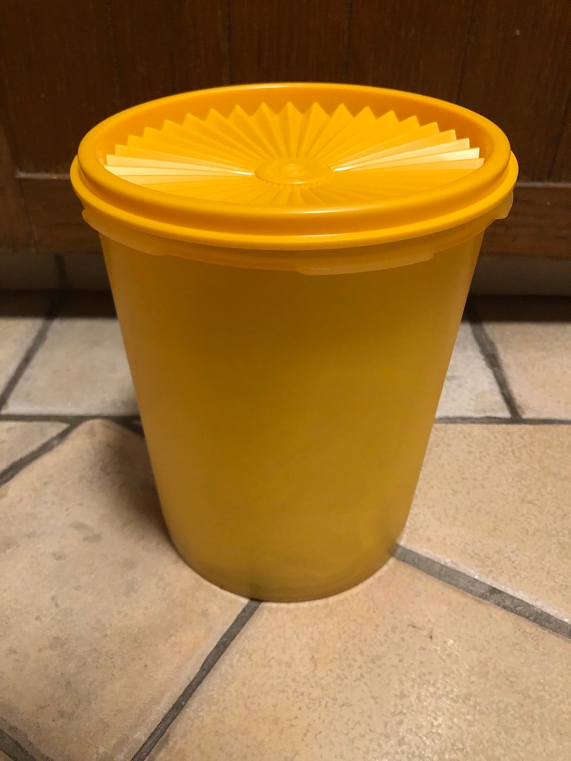 Tupperware Round canister -orange, Furniture & Home Living, Kitchenware ...