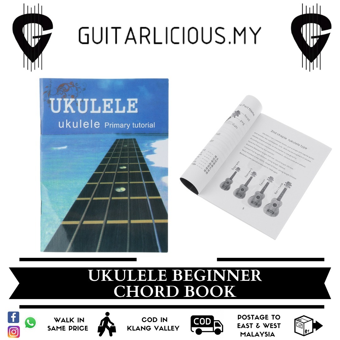 Ukulele Beginner Chord Book / Buku Kord Pemula Ukulele, Hobbies & Toys ...