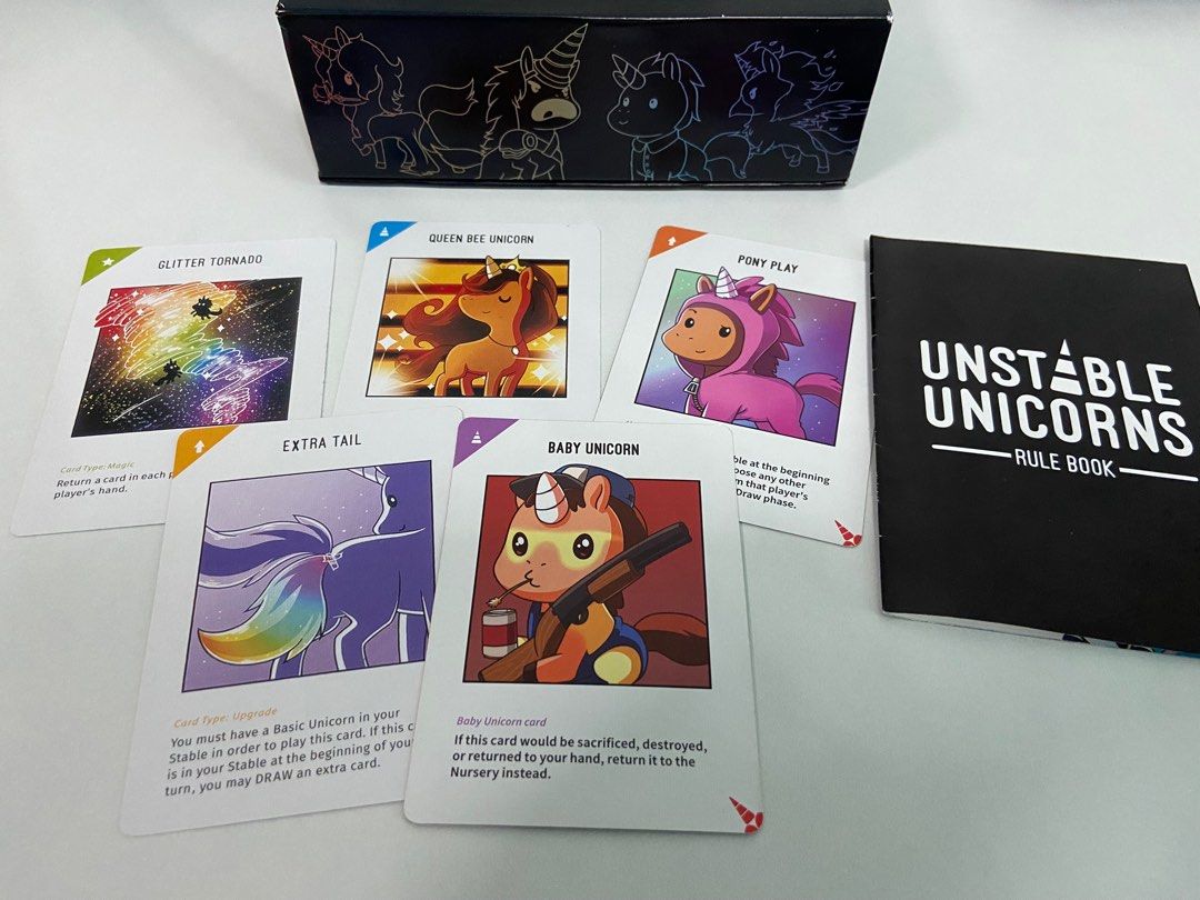 Unstable unicorns card game, Hobbies & Toys, Toys & Games on Carousell