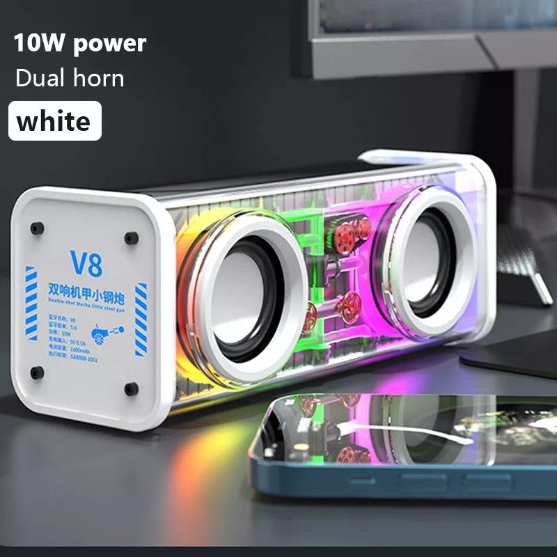 V88 Bluetooth Speaker Transparent Speaker TWS Series TF Card Very Good ...