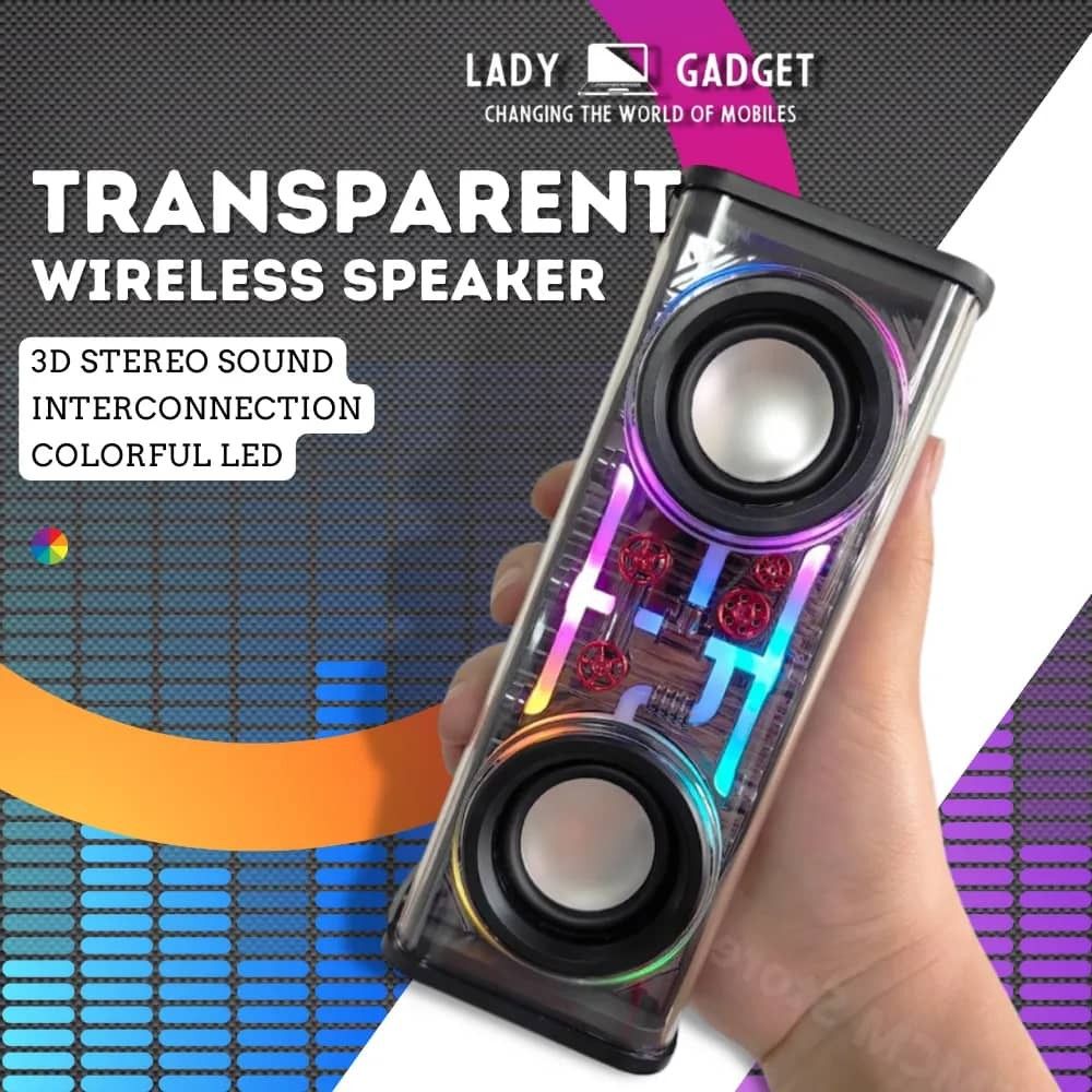 V88 Bluetooth Speaker Transparent Speaker TWS Series TF Card Very Good ...