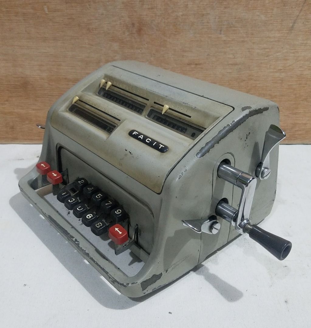 Vintage 1961 Facit Adding Model C1-13 Made In Sweden, Antik, Pajangan ...