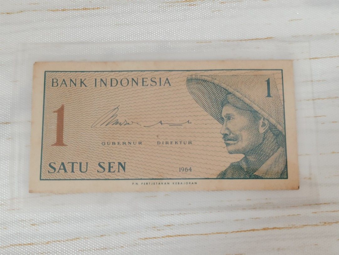 Vintage Indonesia 1964 satu sen paper note., Hobbies & Toys ...