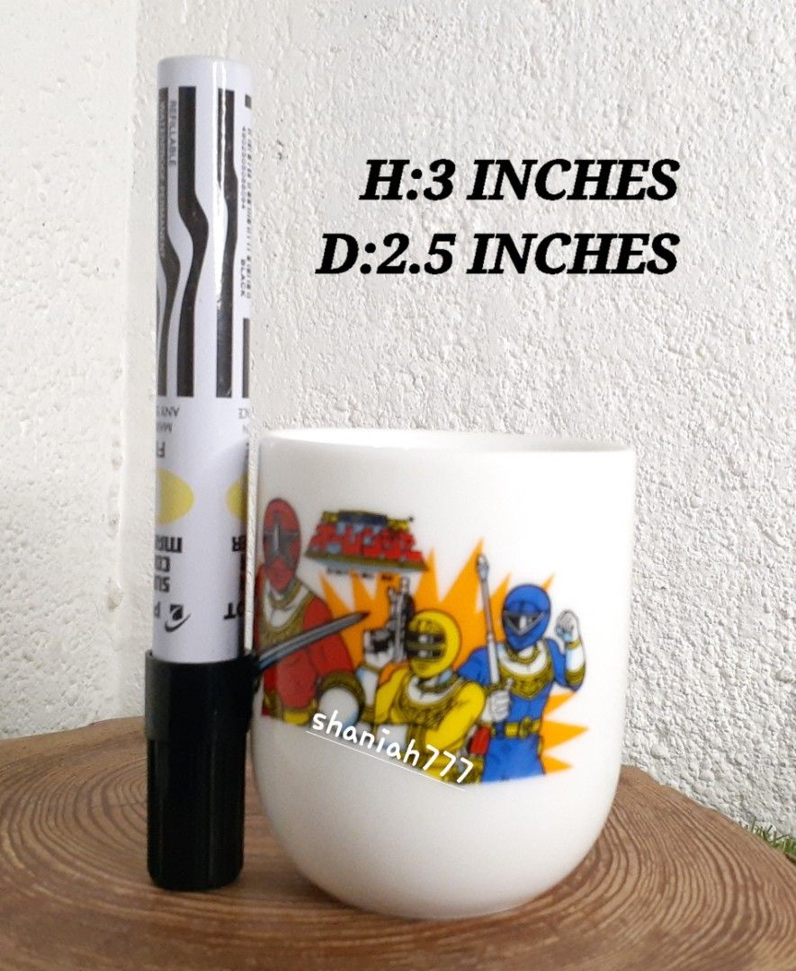 Vintage Rare 1995 Chouriki Sentai Ohranger Teacup Japanese Super Hero ...