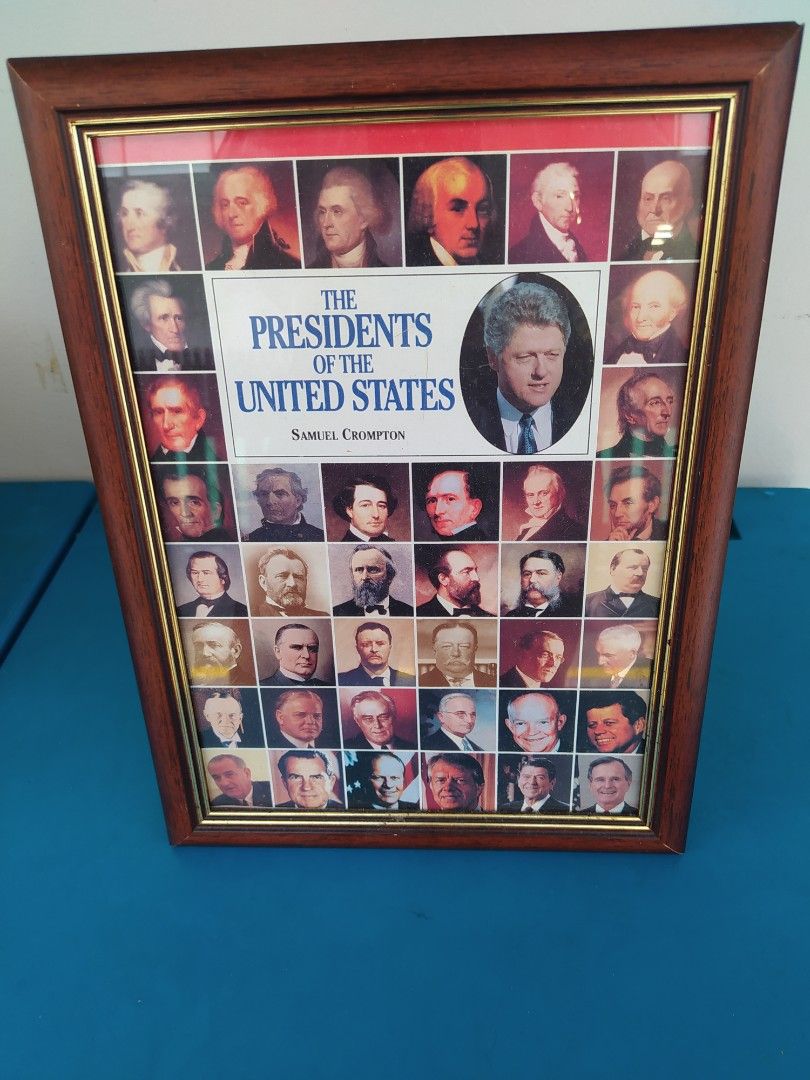 Wooden frame with print( presidents of the united states), Hobbies ...