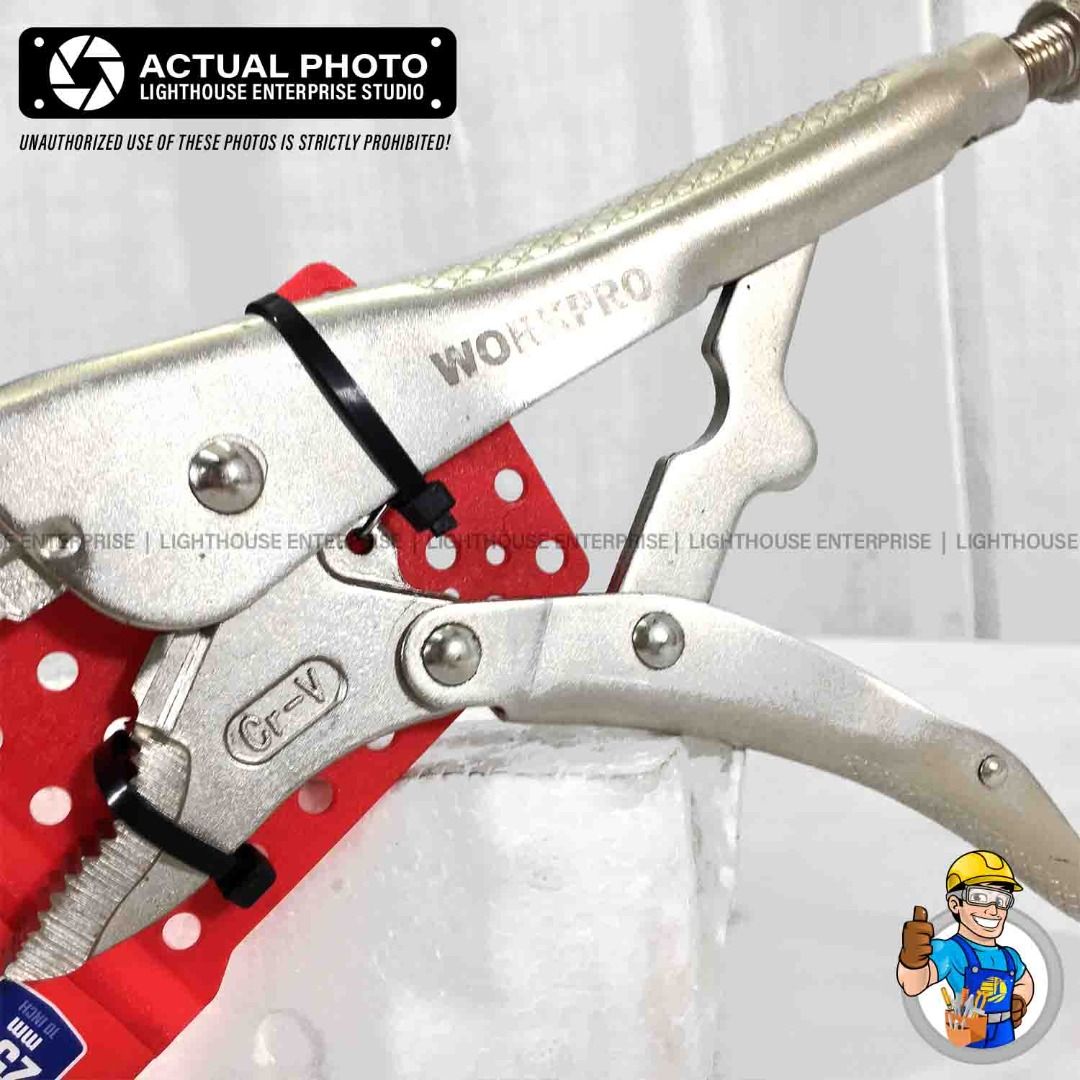 WORKPRO CR-V Curved Jaw Locking Pliers (10"/250mm,12"/300m) *LIGHTHOUSE ...
