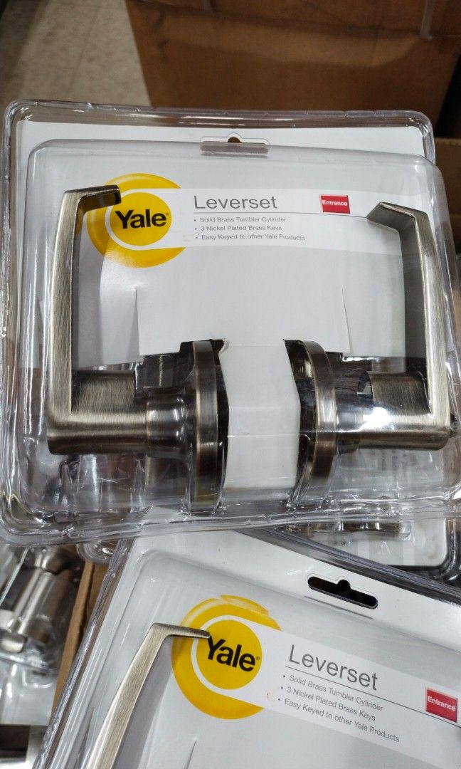 Yale lever lockset entrance lockset vl5387 US15 stainless US5 antique ...
