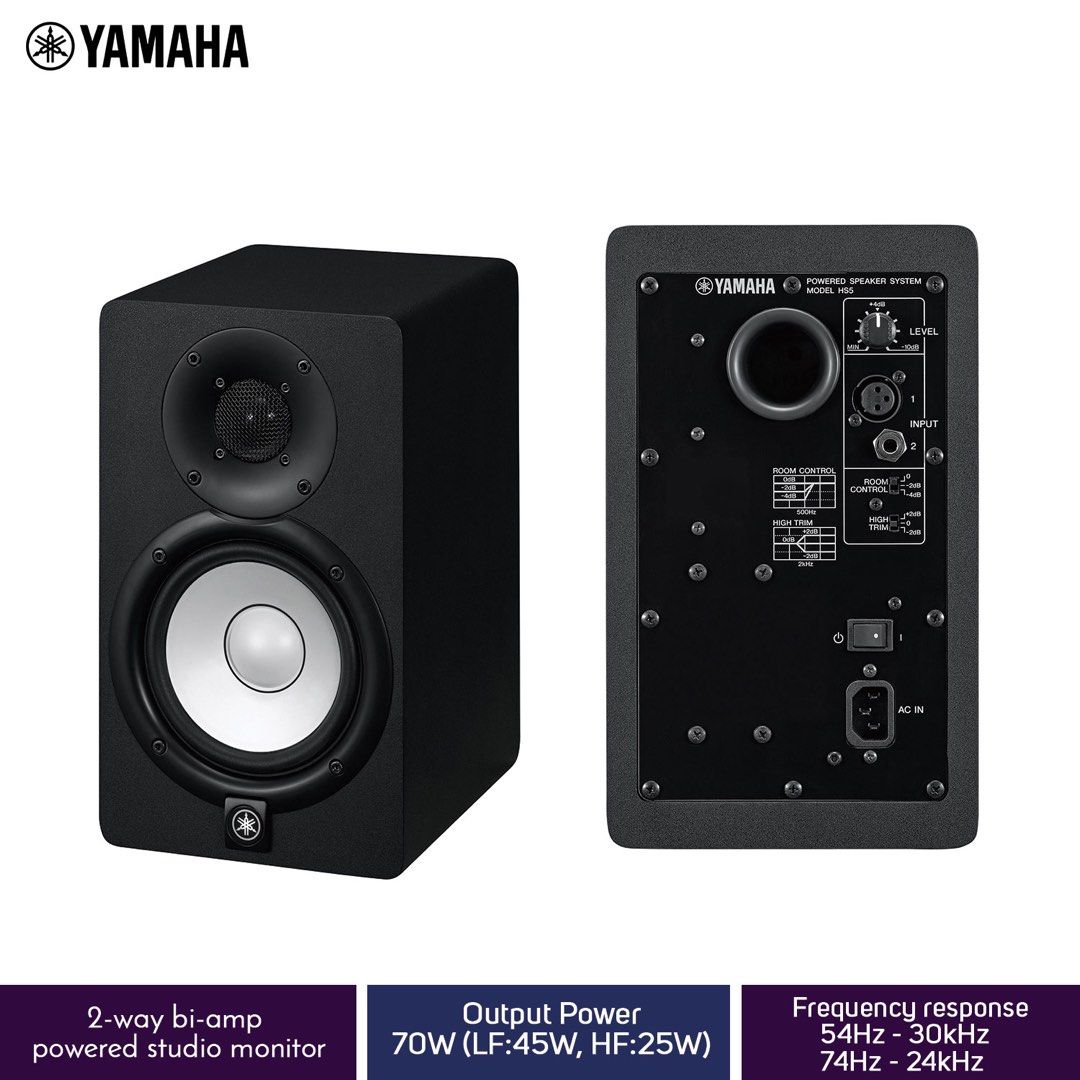 YAMAHA HS5 POWERED STUDIO MONITOR, Audio, Soundbars, Speakers ...