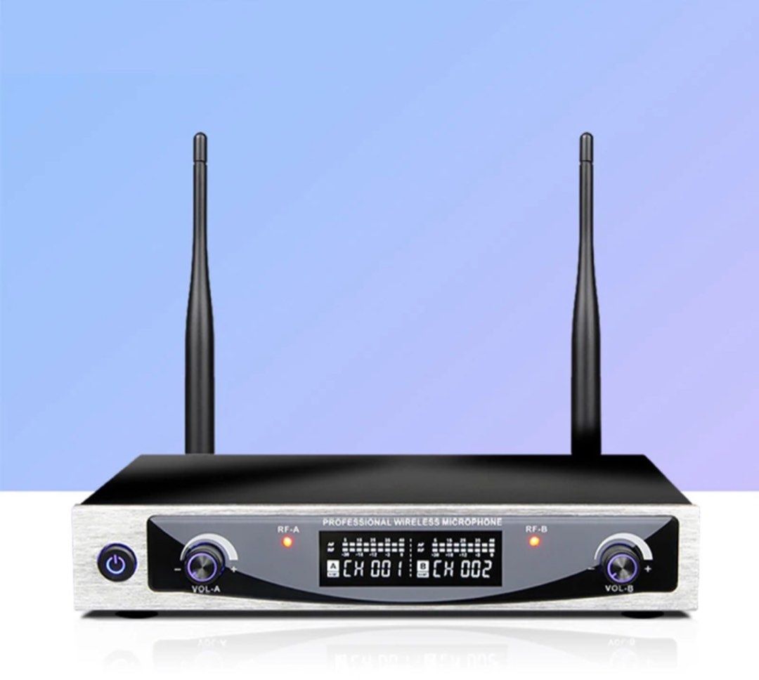 Yarmee 2 Channel UHF Wireless Microphone System Yu52, Audio ...