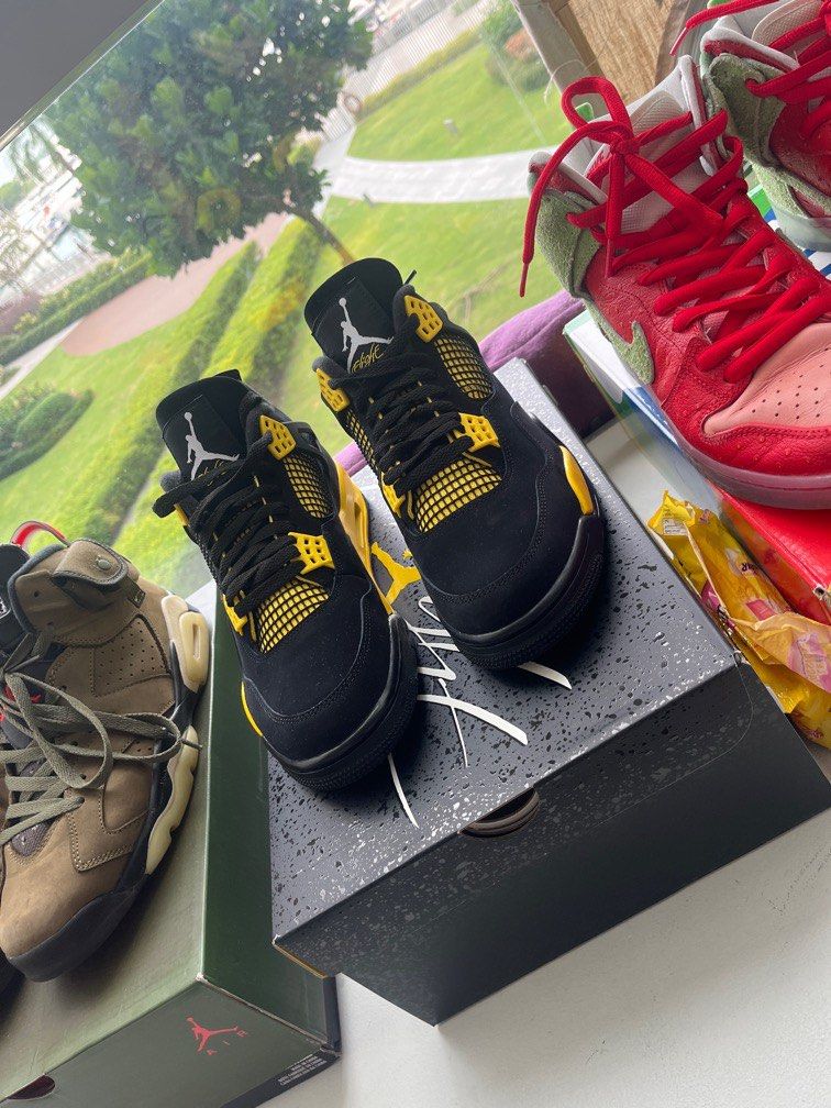 Yellow thunders Air jordan 4, Women's Fashion, Footwear, Sneakers on ...