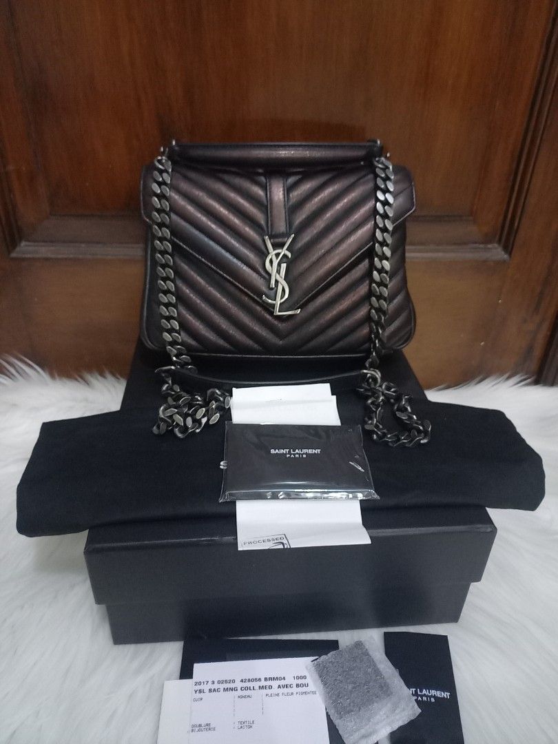 Ysl sac ming medium college avec bou 2017 Fullset box db receipt ...