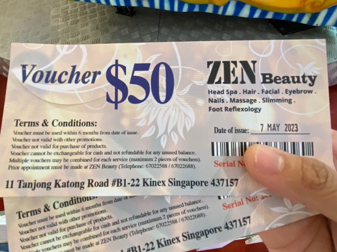 Zen Beauty | Beauty Voucher $100, Tickets & Vouchers, Vouchers on Carousell