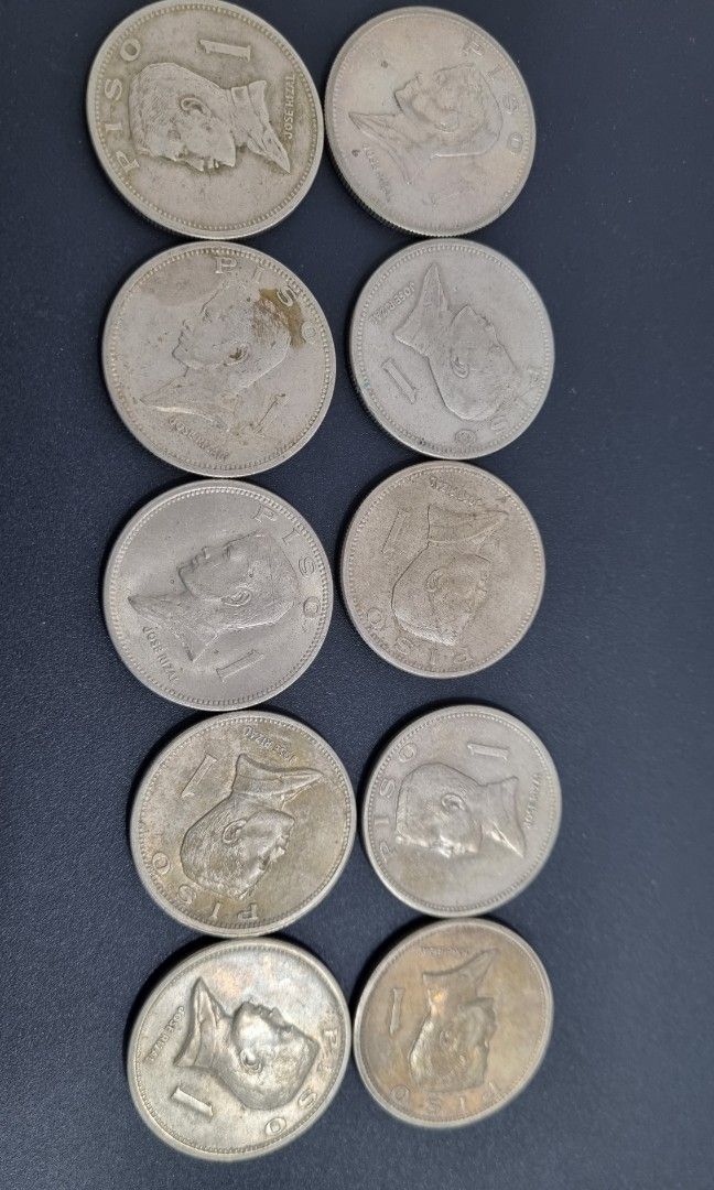 10pcs Philippines Jose Rizal 1 Piso Coins, Hobbies & Toys, Memorabilia ...