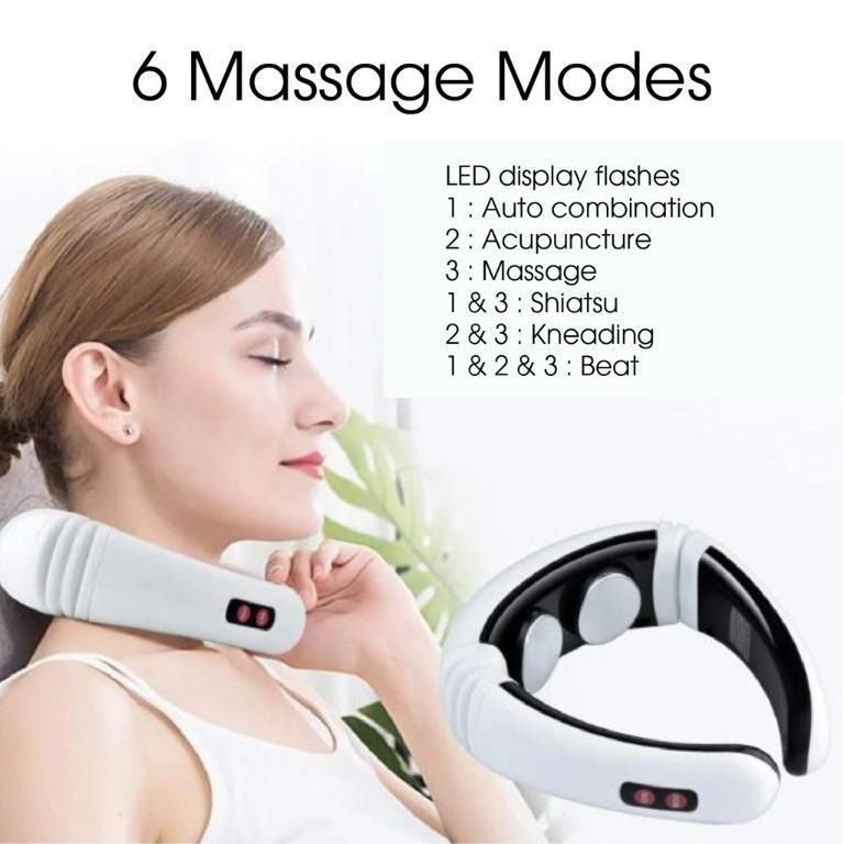 1316) 3D SMART BUILT IN BATTERY RECHARGABLE ELECTRIC PULSE BODY NECK ...