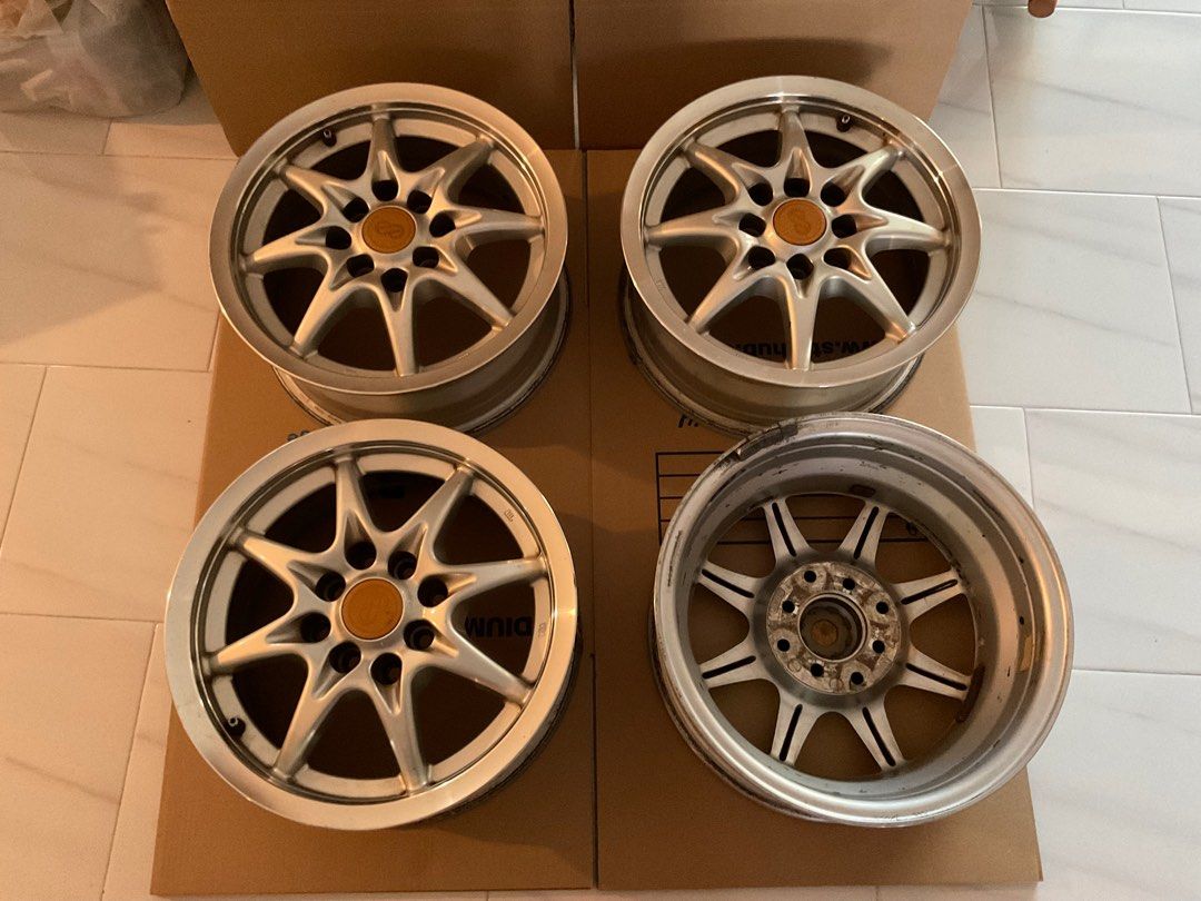 14 Inch Enkei Japan Rims, Car Accessories, Tyres & Rims on Carousell