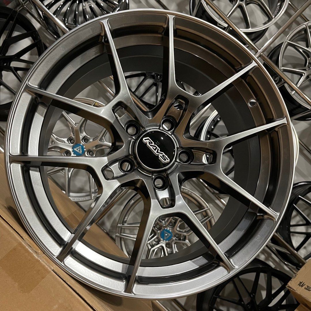 17” Rays G025 Design Sport Rim, Car Accessories, Tyres & Rims on Carousell